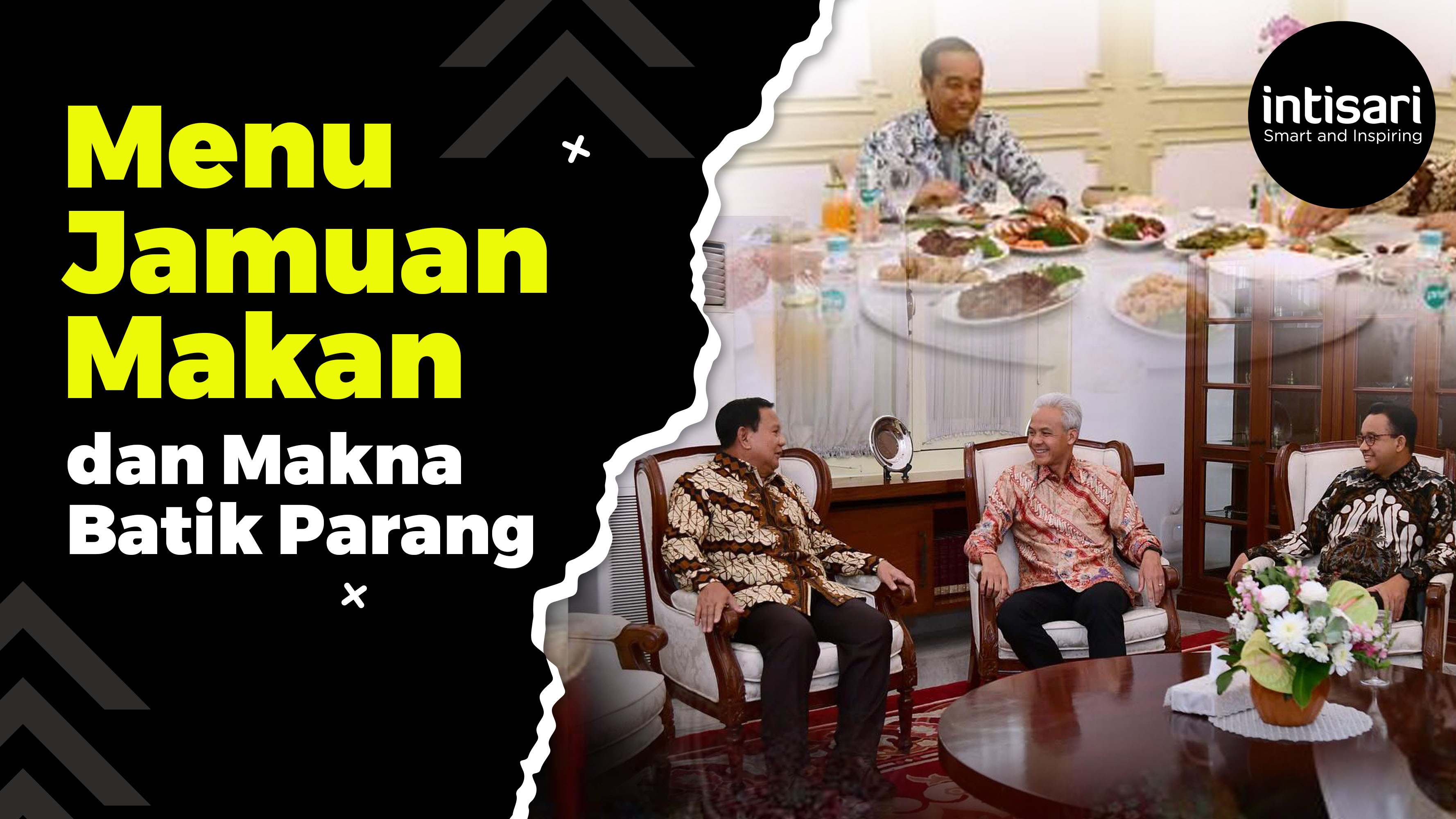 Video: DAFTAR MENU MAKANAN JAMUAN JOKOWI DAN DIBALIK MAKNA BATIK PARANG ...