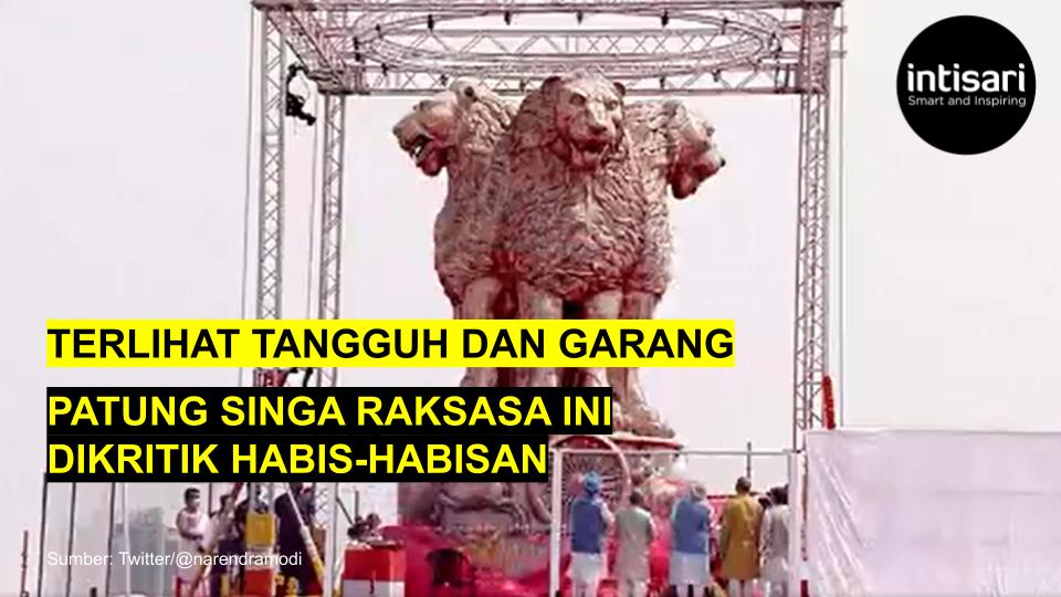 Video: Terlihat Tangguh dan Garang, Patung Singa Raksasa di India ...