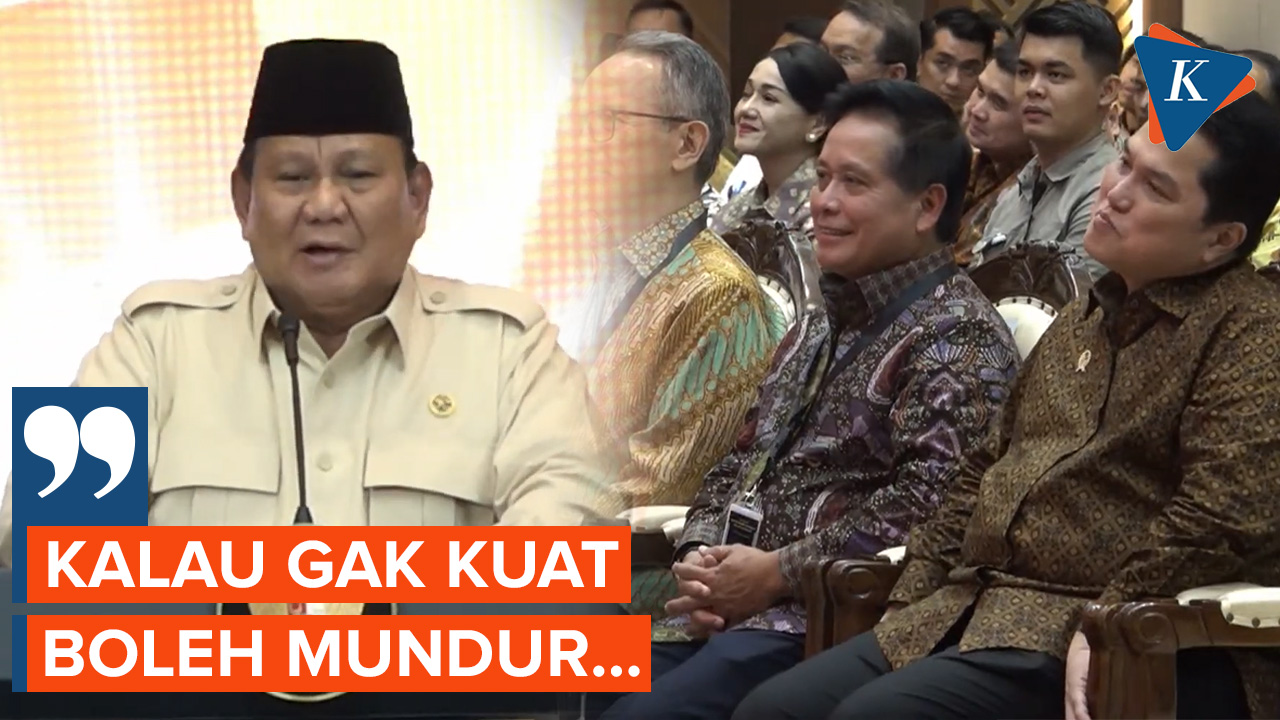 Video: Terkekeh, Prabowo Persilahkan Menterinya Mundur Jika Sudah Tidak ...