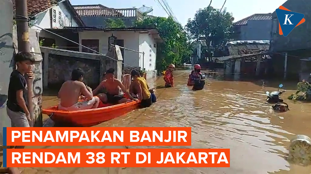 Video: Penampakan Banjir di Jakarta, Rendam 38 RT