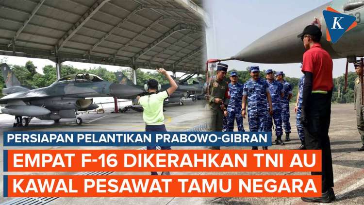 Jet Tempur F-16 TNI AU Bakal Kawal Pesawat Tamu Pelantikan Prabowo-Gibran