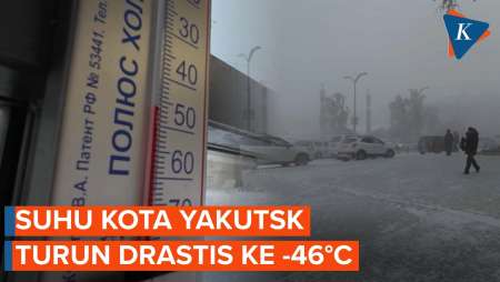 Suasana Kota Terdingin di Dunia Yakutsk, Suhunya Minus 46 Derajat Celcius
