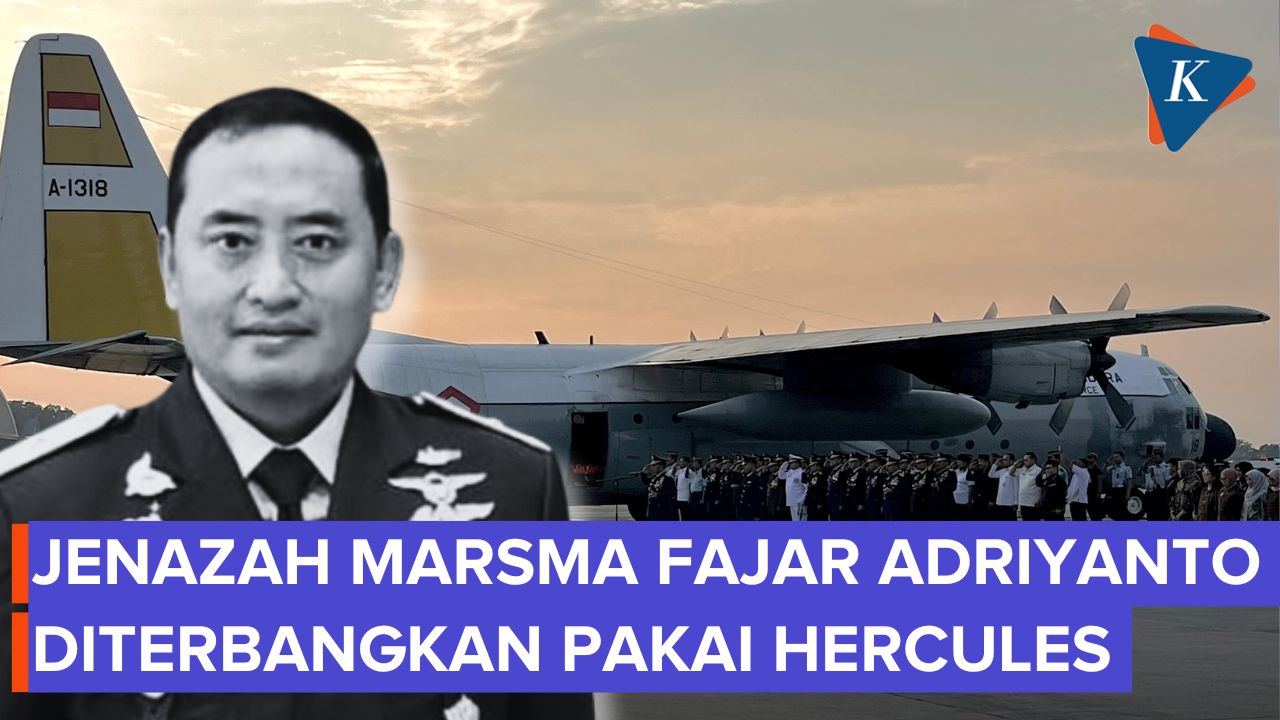 Video: Jenazah Marsma Fajar Adriyanto Diterbangkan Pakai Hercules ke ...