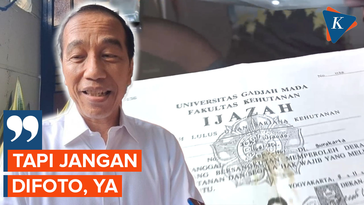 Video: Jokowi Tunjukkan Ijazah Asli ke Wartawan tapi Tak Boleh Difoto