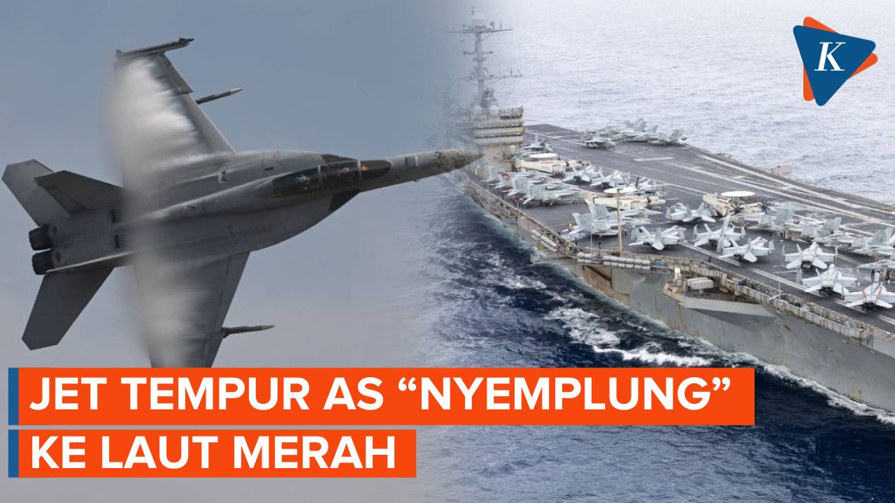 Lagi! Jet Tempur AS Jatuh ke Laut Merah dari Kapal Induk