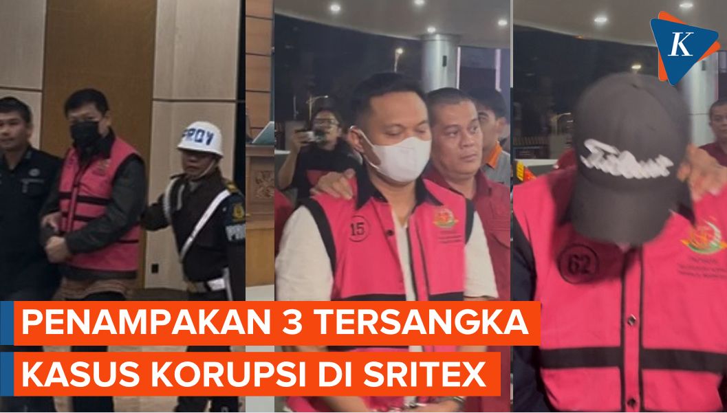 Momen Bos Sritex dan Para Tersangka Tertunduk Dibawa ke Tahanan