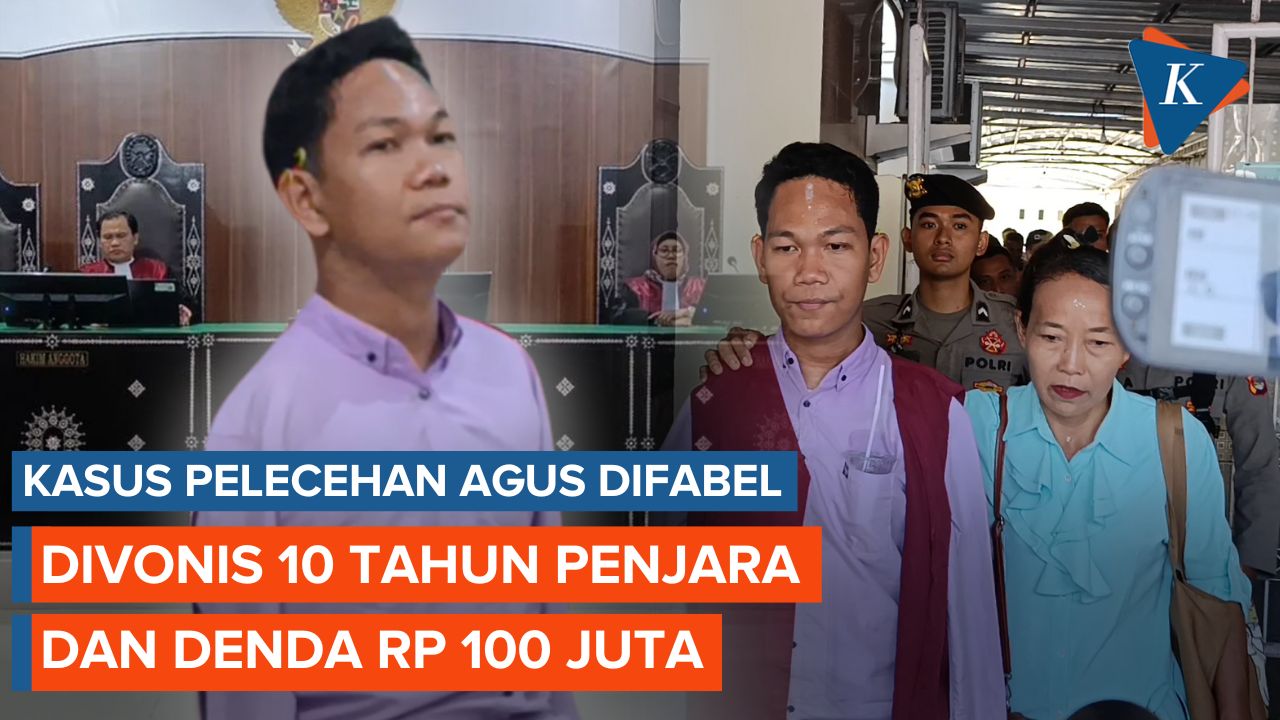 Agus Difabel Divonis 10 Tahun Penjara dan Denda 100 Juta