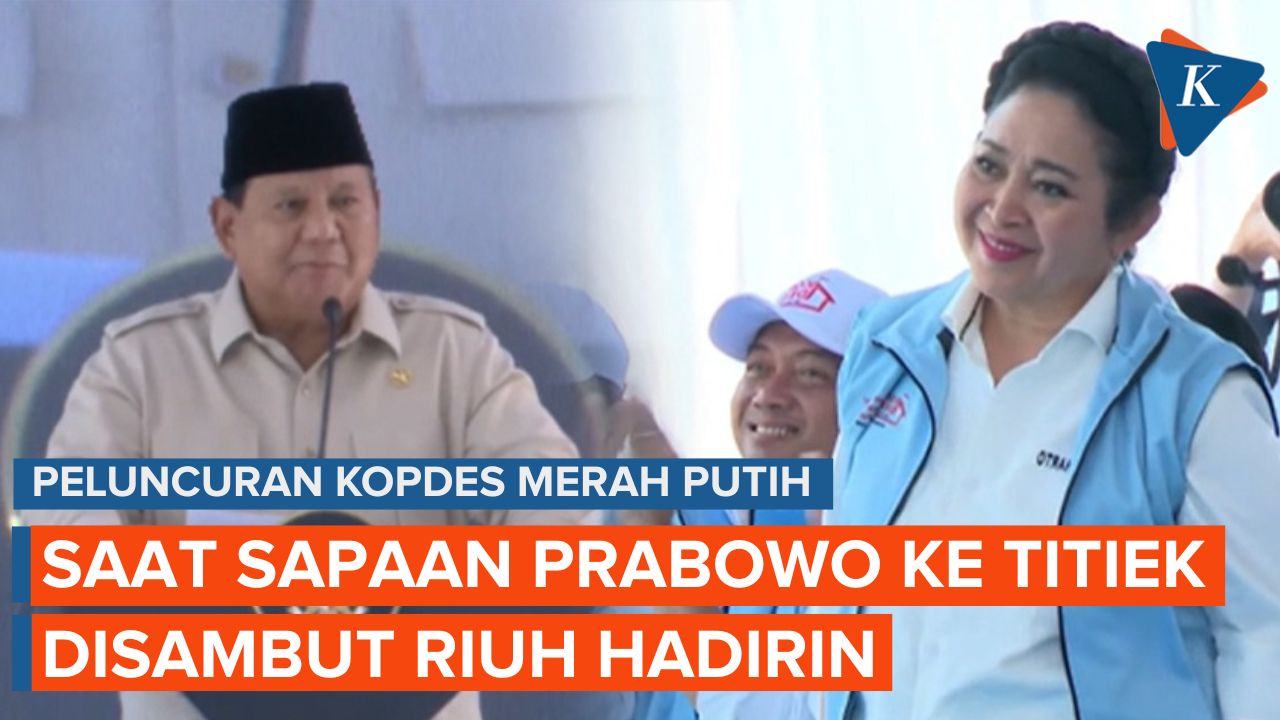 Video: Prabowo Sapa Titiek, Disambut Senyuman dan Riuh Hadirin Peluncuran Kopdes Merah Putih