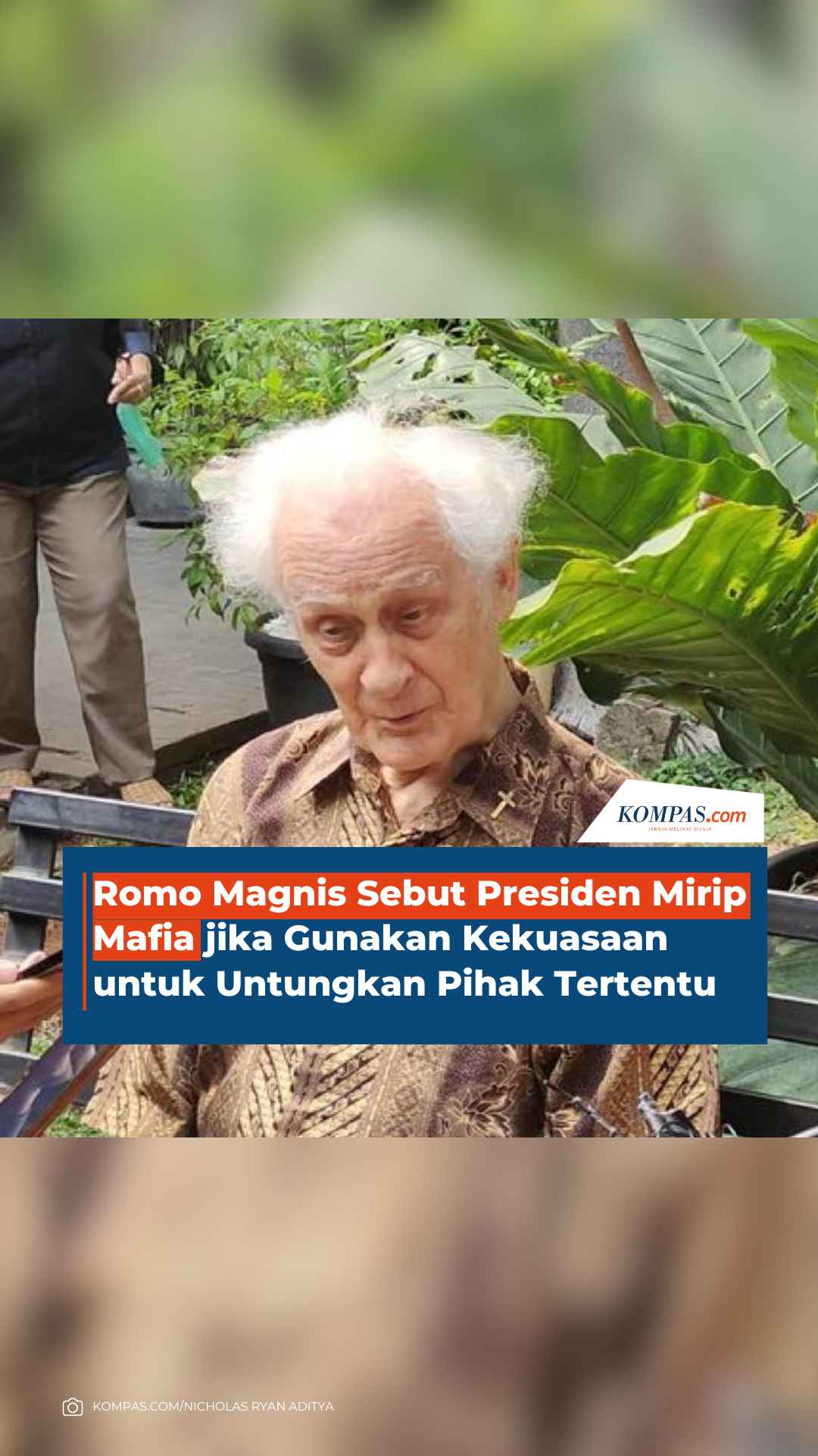 Romo Magnis Sebut Presiden Mirip Mafia jika Gunakan Kekuasaan untuk ...