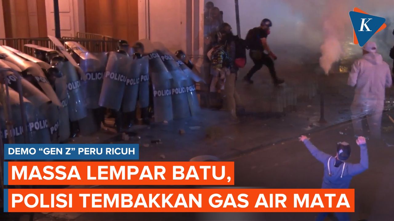 Demo Gen Z di Peru Ricuh, Massa Lempar Batu, Polisi Tembakkan Gas Air Mata