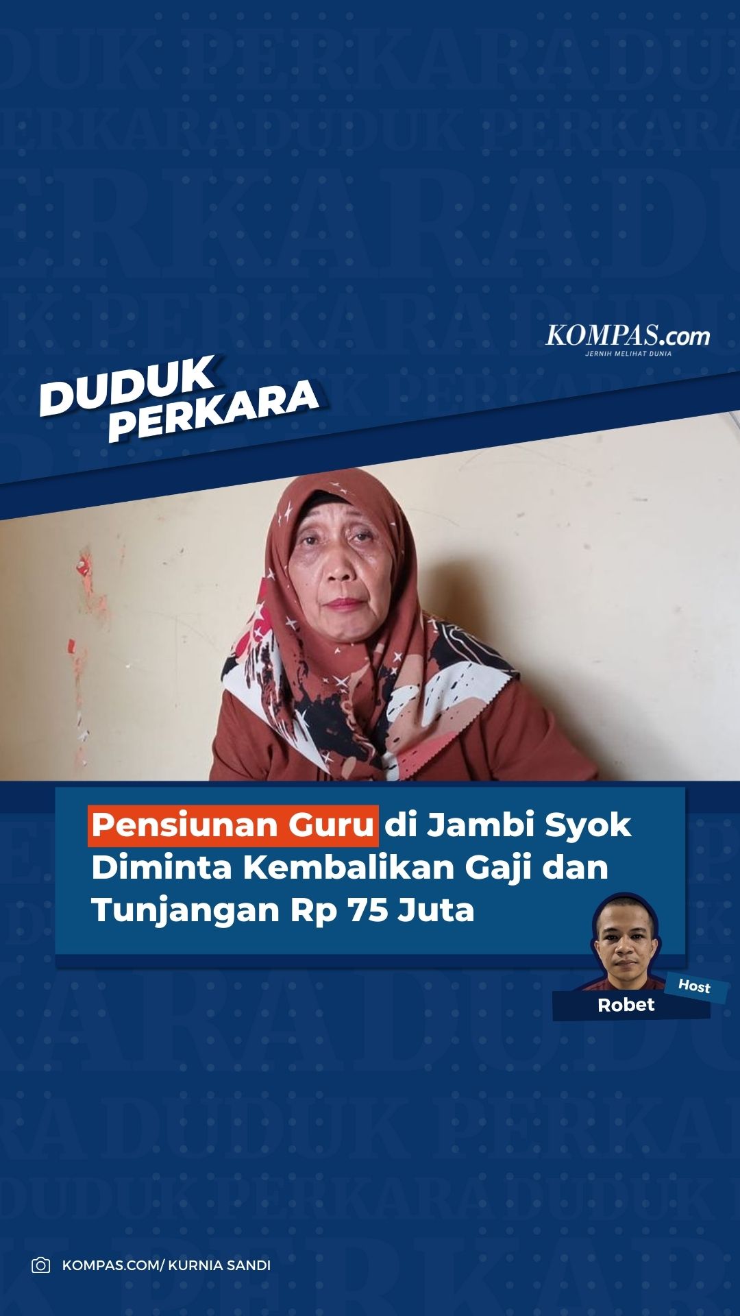 Pensiunan Guru di Jambi Syok Diminta Kembalikan Gaji dan Tunjangan Rp 75 Juta