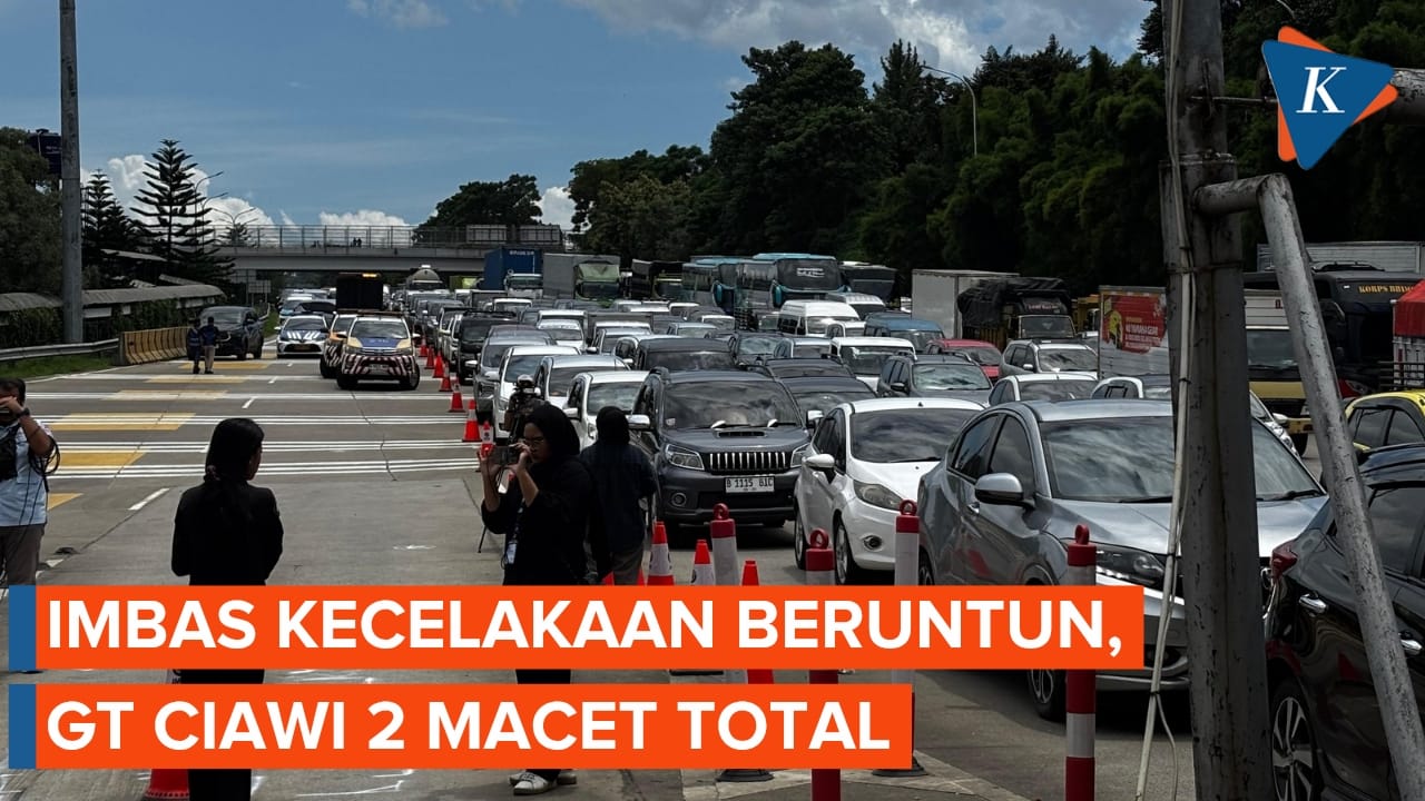 Arus Lalu Lintas di Tol Ciawi Macet 2 Kilometer Imbas Kecelakaan Beruntun