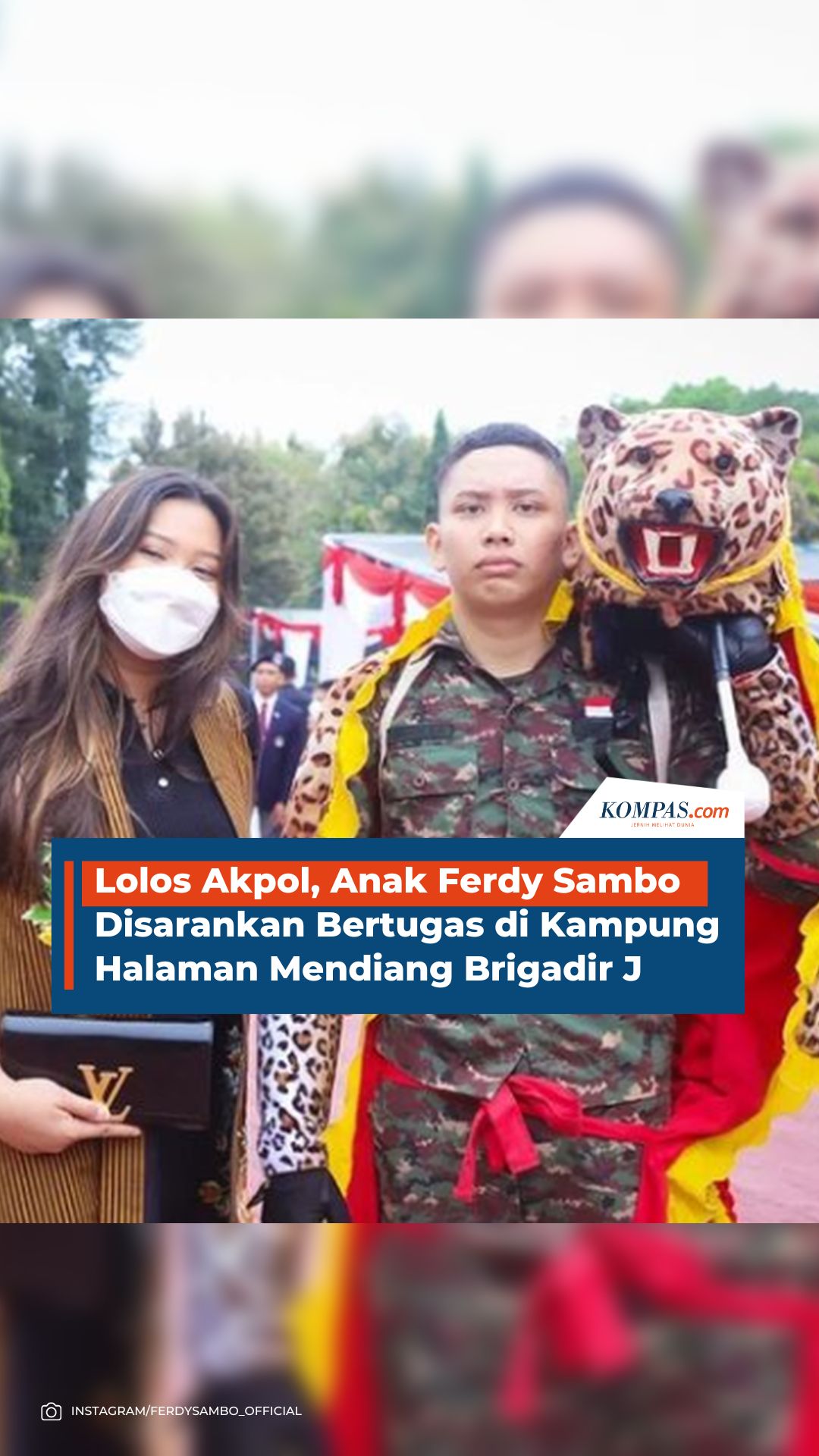 Video: Lolos Akpol, Anak Ferdy Sambo Disarankan Bertugas di Kampung Halaman Mendiang Brigadir J