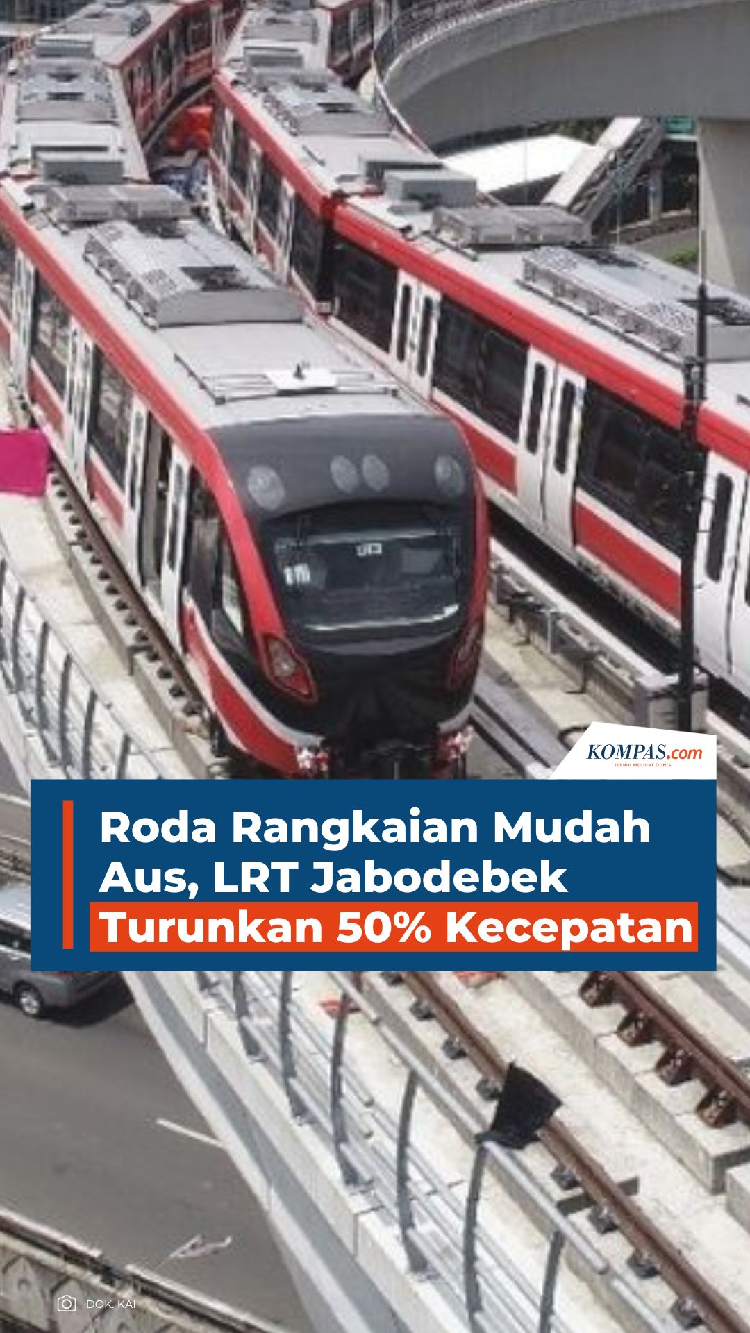 Roda Rangkaian Mudah Aus, LRT Jabodebek Turunkan 50% Kecepatan