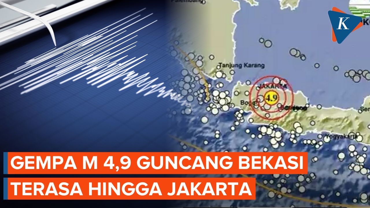 Gempa M 4,9 Guncang Bekasi Rabu Malam, Terasa sampai Jakarta