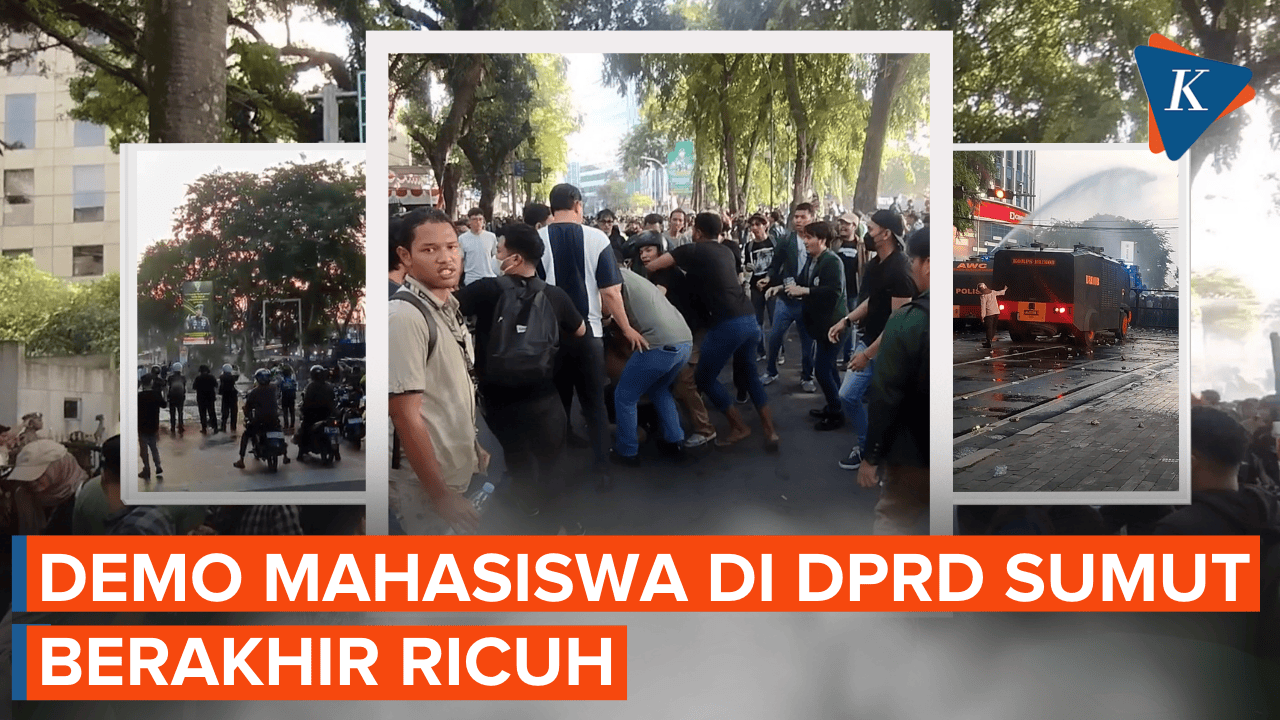 Video: Demo di DPRD Sumut Ricuh: Massa Robohkan Pagar, Polisi Tembakkan ...