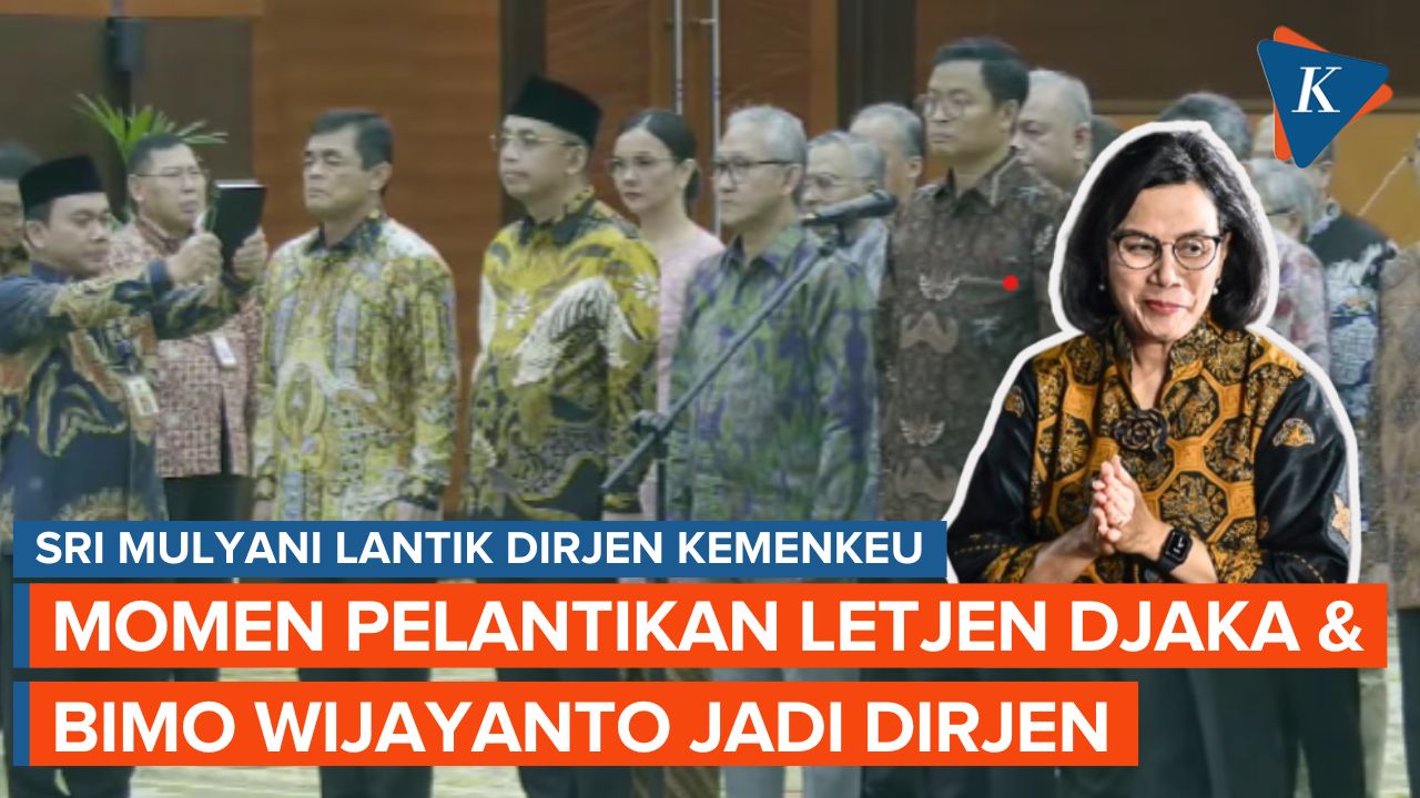 Video: [FULL] Momen Sri Mulyani Lantik Letjen Djaka dan Bimo Wijayanto Jadi Dirjen Baru Kemenkeu