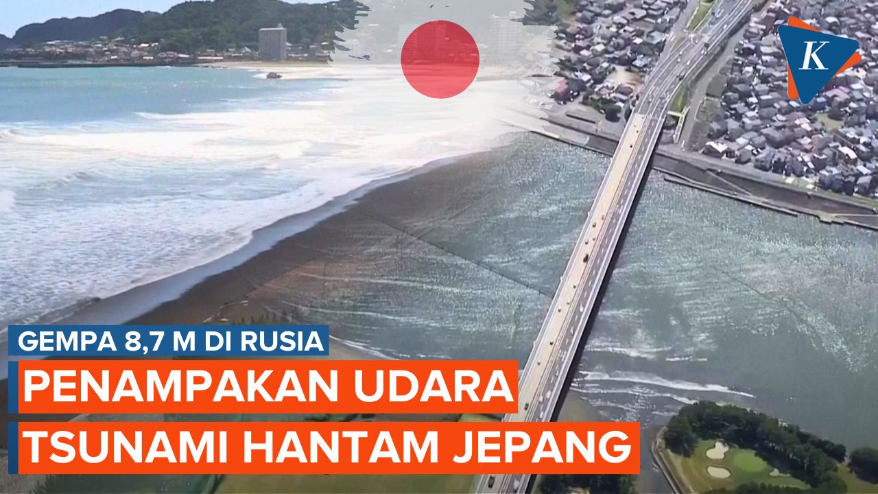 Video: Penampakan Udara Tsunami Hantam Jepang Setelah Gempa M 8,7 di ...