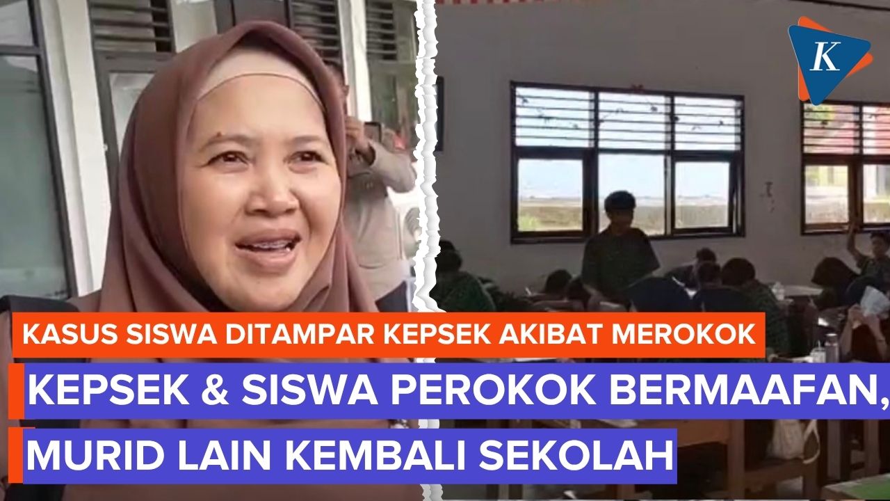 Video: Kepsek SMAN 1 Cimarga dan Siswa yang Ditampar Bermaafan, Murid-murid Lain Kembali Sekolah