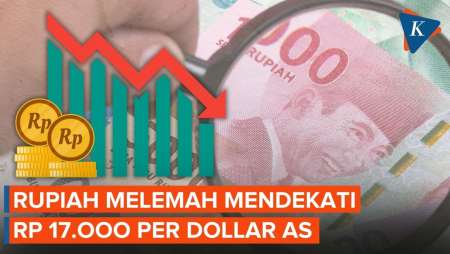 Rupiah Melemah Mendekati Rp 17.000 per Dollar AS, Gara-gara Trump Ancam ...