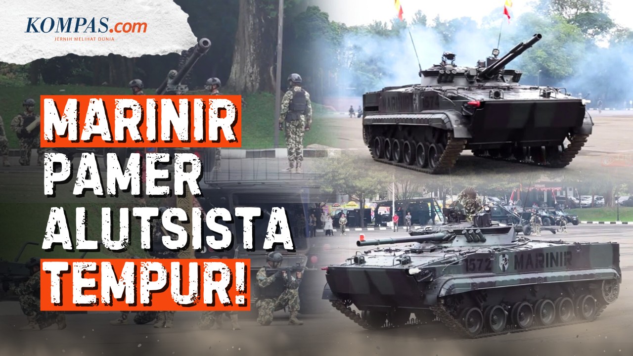 Video: Marinir TNI AL Pamer Howitzer dan Manuver Tank Amfibi