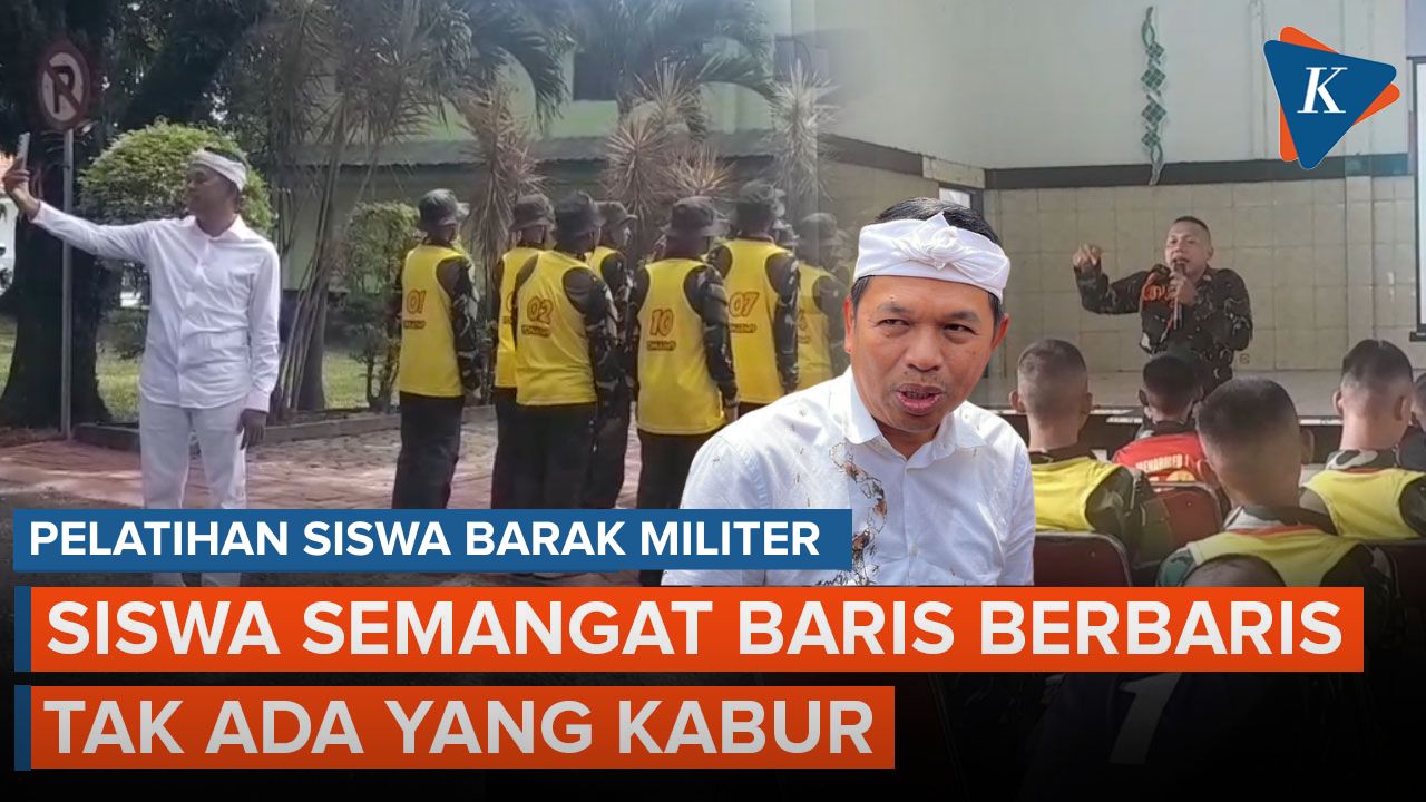 Tengok Pelatihan Siswa di Barak Militer, Dedi Mulyadi: Anak-anak Gembira Banget