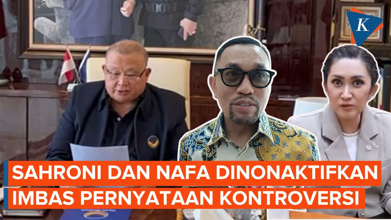 Video: Nasdem Nonaktifkan Sahroni dan Nafa Urbach, Buntut Pernyataan yang Lukai Masyarakat