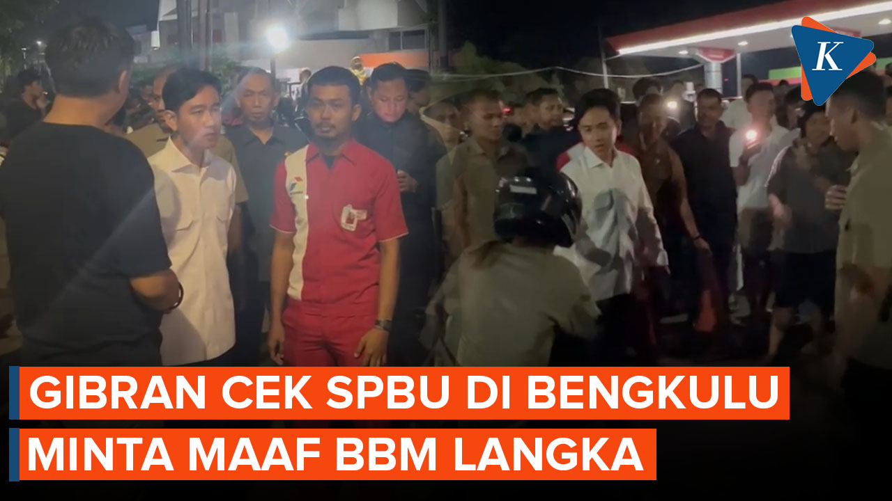 Wapres Gibran Cek SPBU di Bengkulu Malam-malam, Minta Maaf BBM Langka