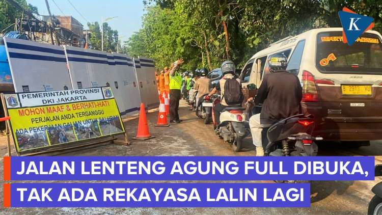 Selesai Dicor Usai Ambles, Jalan Lenteng Agung Arah Depok Dibuka Sepenuhnya
