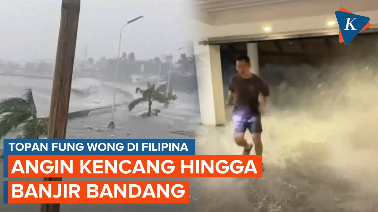 Potret Dampak Topan Fung Wong, Angin Kencang hingga Gelombang Pasang