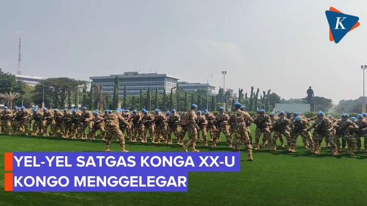Bikin Merinding, Yel-yel TNI Satgas Konga XX-U Kongo yang Menggelegar