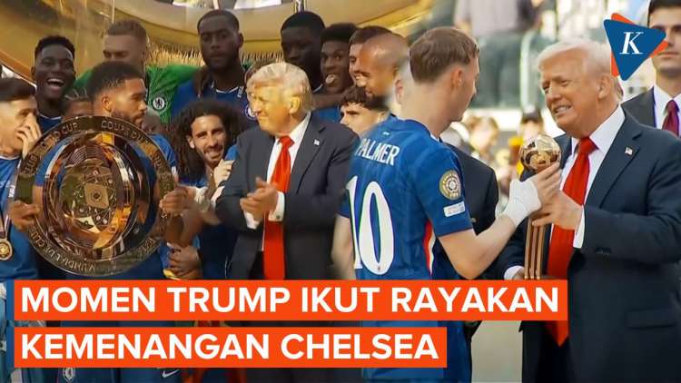 Ekspresi Trump Tak Mau Pindah, Pilih Ikut Rayakan Kemenangan Chelsea di ...