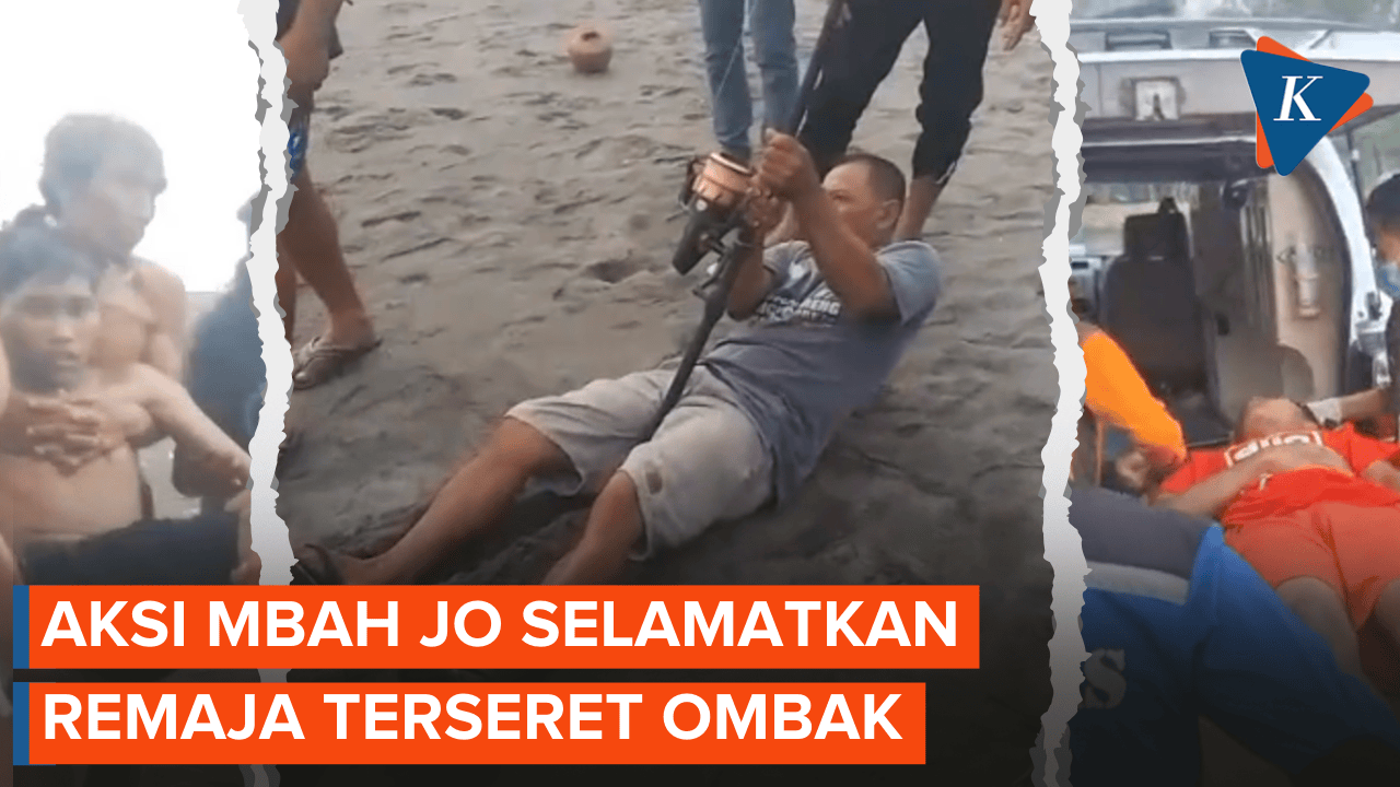 Dramatis! Aksi Heroik Mbah Jo Selamatkan Wisatawan Terseret Ombak ...