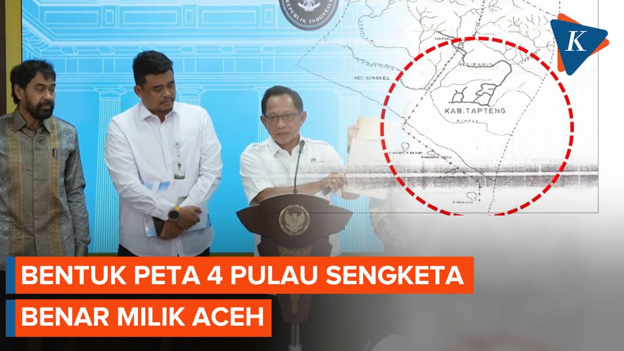 Penampakan Peta 4 Pulau Sengketa yang Diakui Masuk Wilayah Aceh