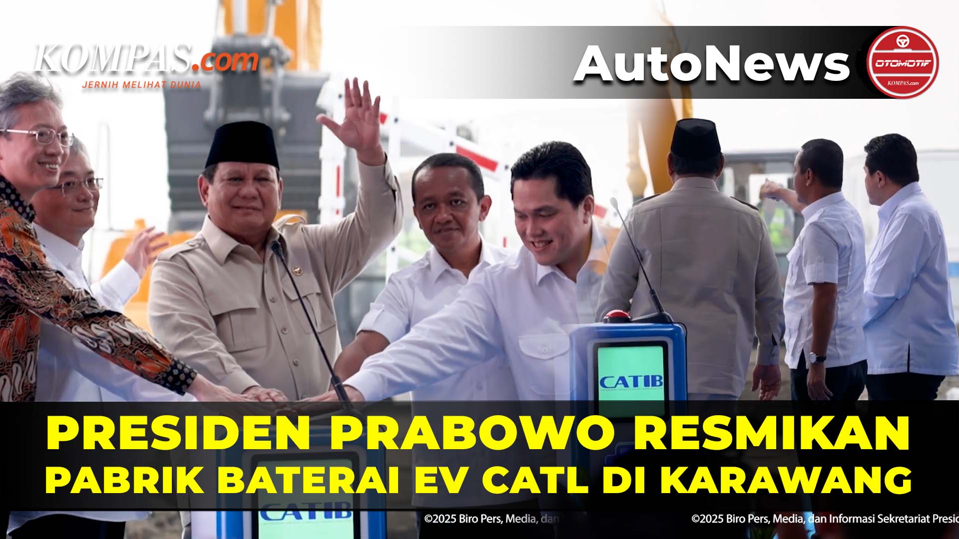 Prabowo Resmikan Pabrik Baterai EV CATL di Karawang