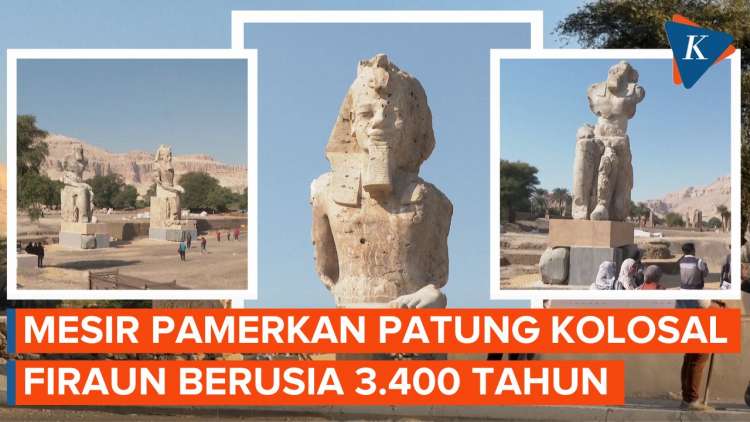 Dua Patung Raksasa Firaun Kembali Berdiri di Luxor Setelah 20 Tahun ...