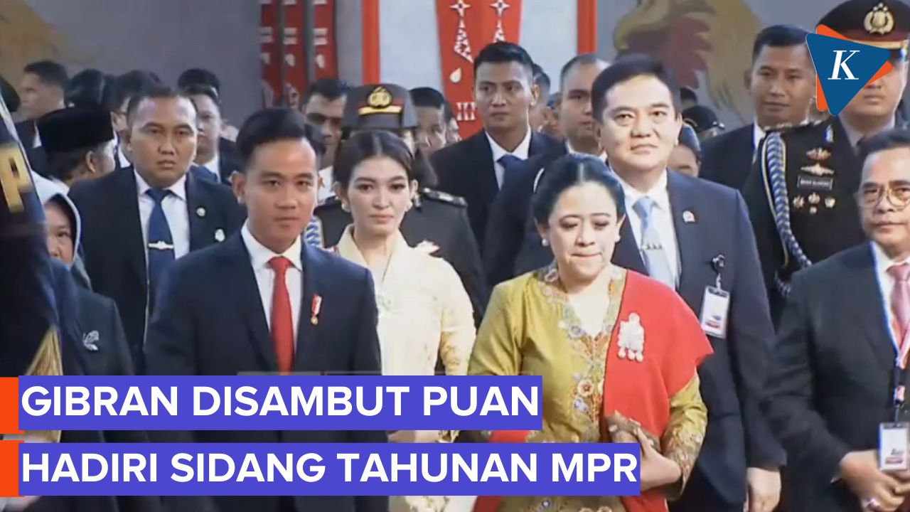 Video: Gibran Hadiri Sidang Tahunan MPR, Disambut Langsung Puan dan Ketua DPD