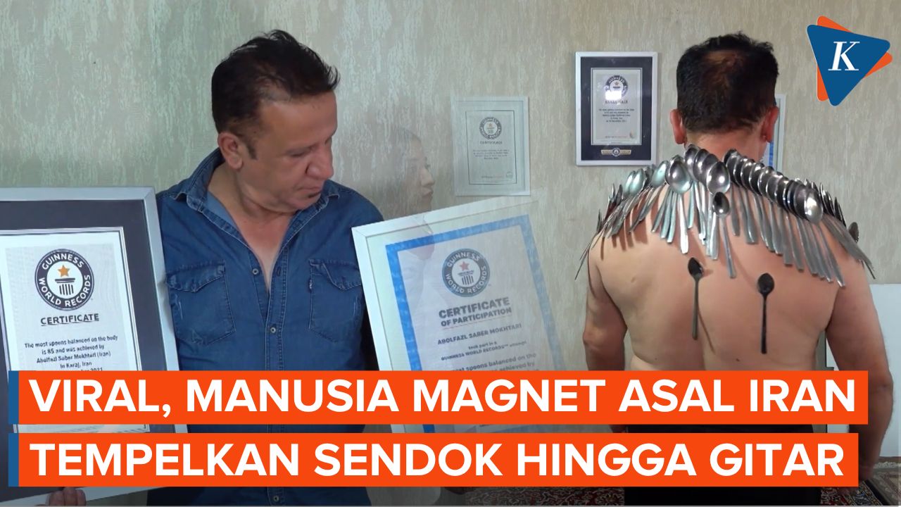 Manusia Magnet Asal Iran, Puluhan Sendok Nempel di Badan