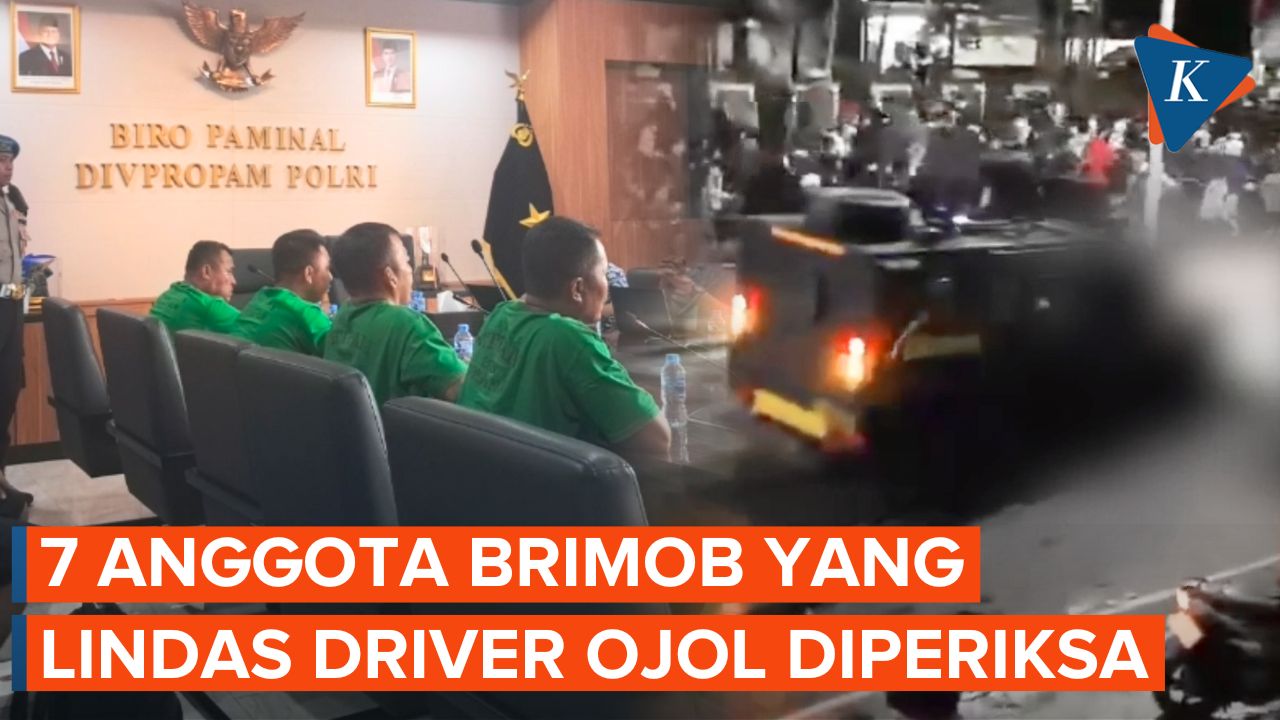 Video: Potret 7 Anggota Brimob yang Lindas Driver Ojol dalam Pemeriksaan