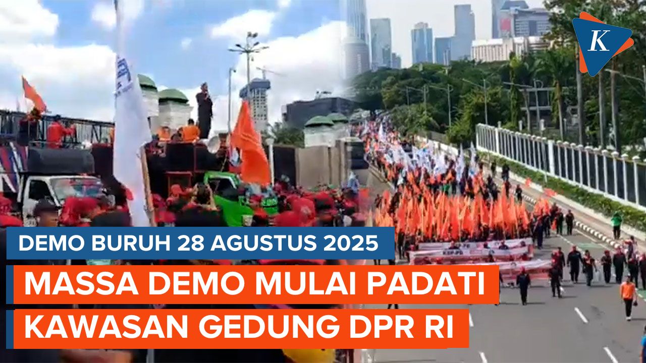 Video: Demo Buruh 28 Agustus 2025, Massa Mulai Padati Gedung DPR RI