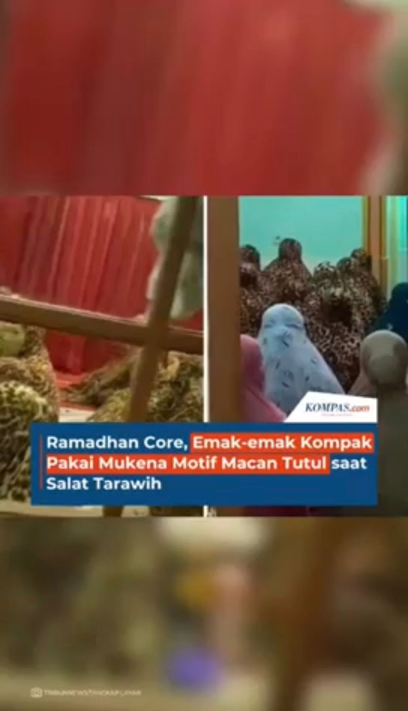 Ramadhan Core, Emak-emak Kompak Pakai Mukena Motif Macan Tutul saat ...