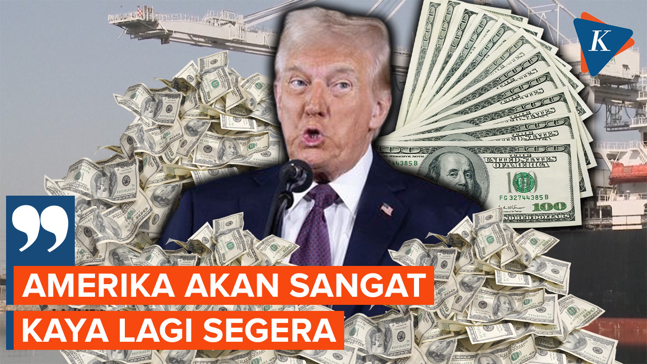 Kebijakan Tarif Impor Bikin Trump Percaya Diri AS Akan Segera Kaya