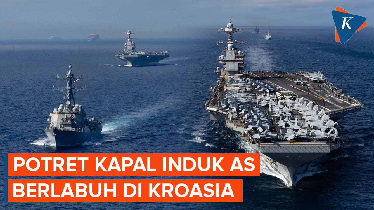 Penampakan Kapal Induk USS Gerald R. Ford "Raksasa Laut" AS Berlabuh di ...