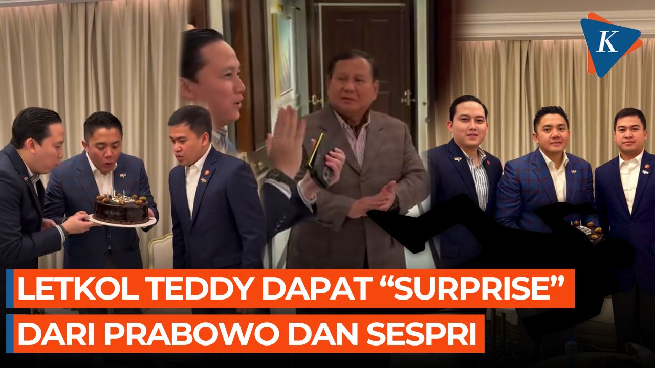 Video: Momen Prabowo dan Sespri Rayakan Ulang Tahun Letkol Teddy