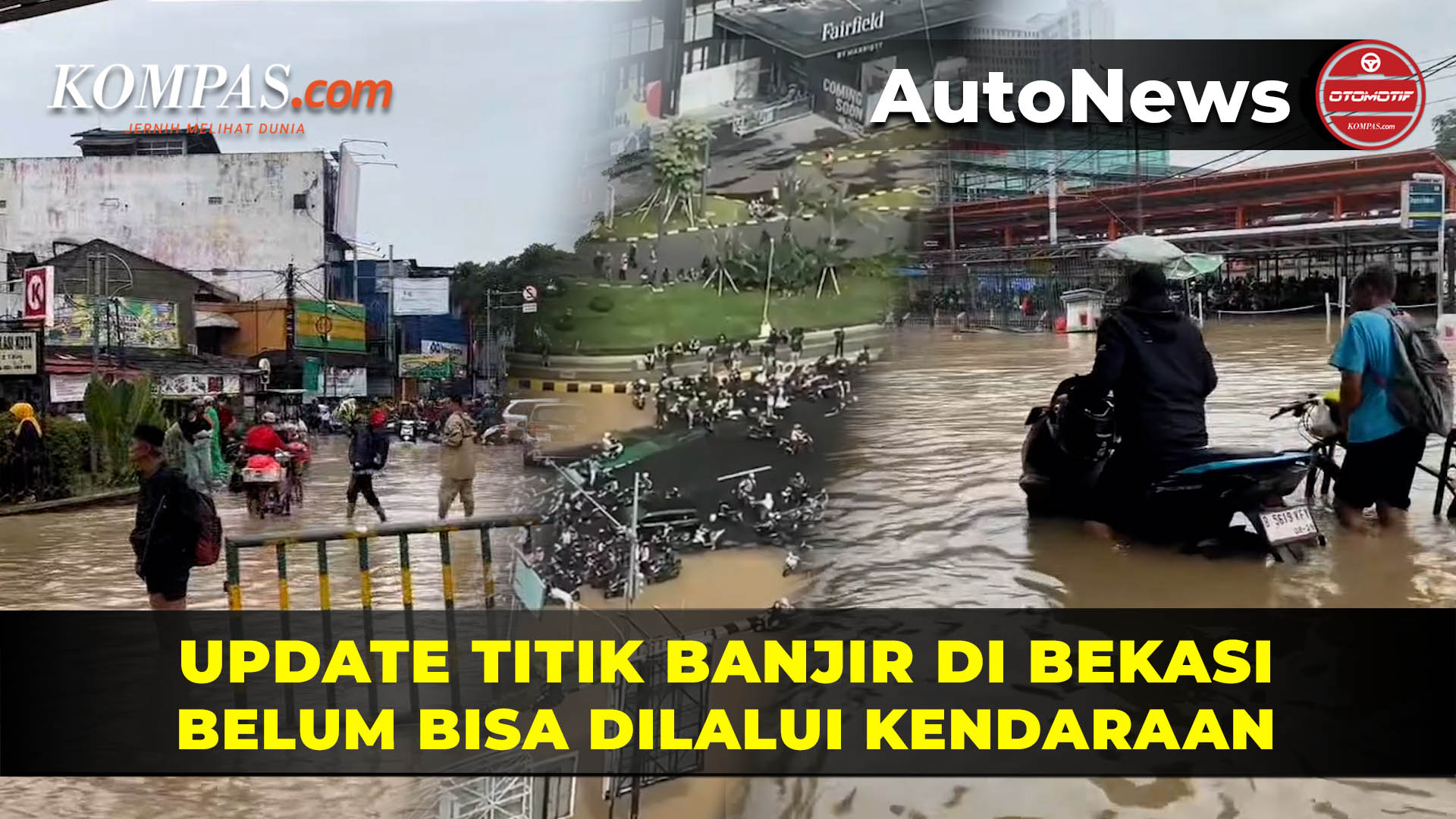 Video: Update Titik Banjir di Bekasi, Kendaraan Masih Belum Bisa Lewat