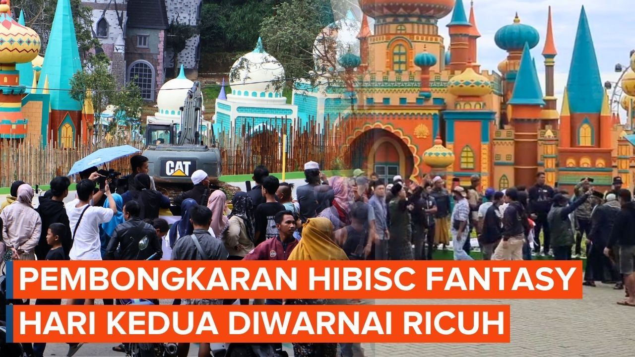 Video: Momen Pembongkaran Hibisc Fantasy Kembali Diwarnai Ricuh Warga ...