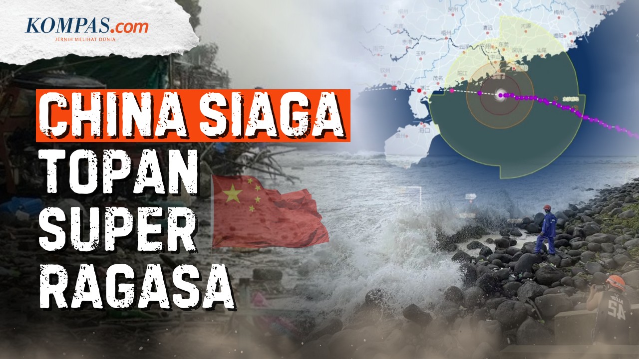 Video: Momen Topan Super Ragasa Bergerak Dekati Pantai di China