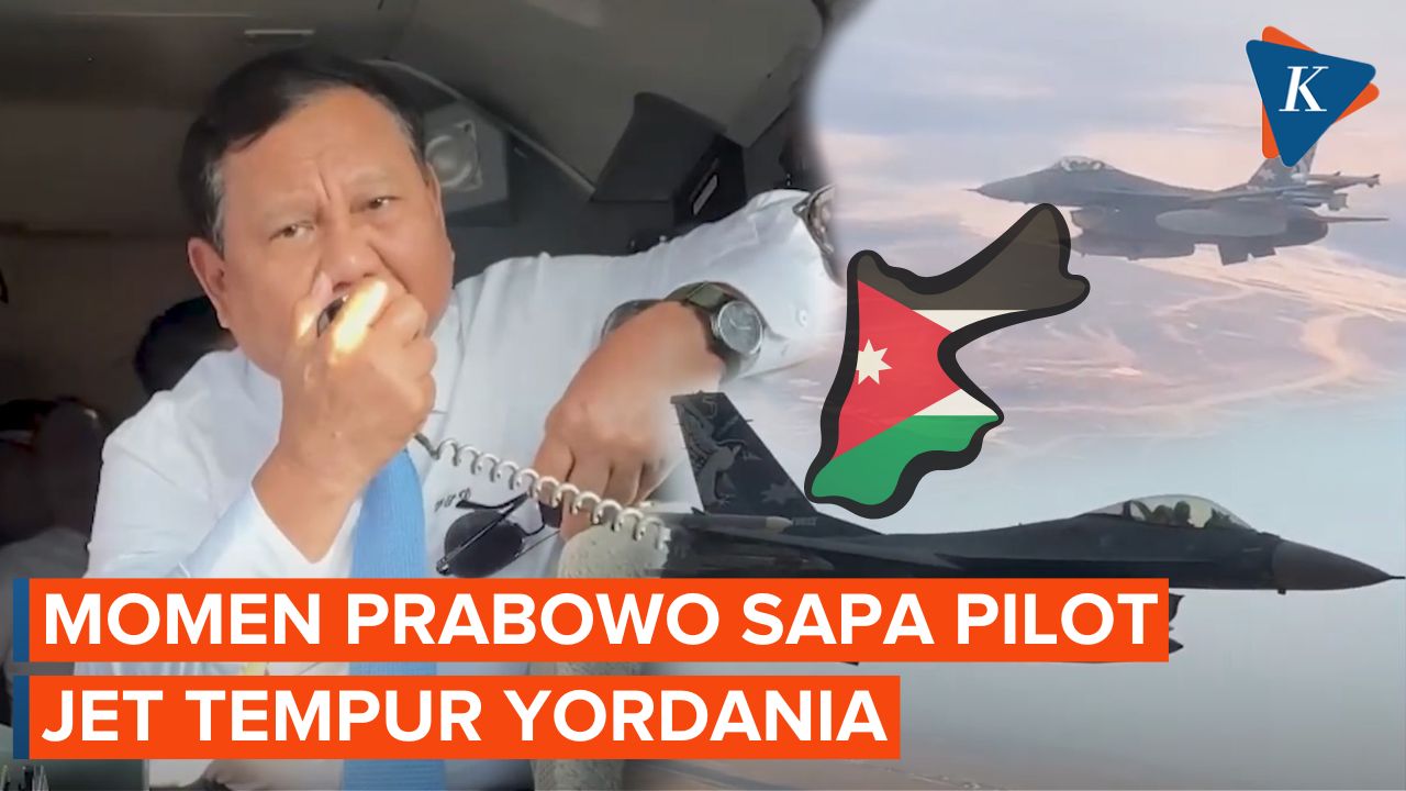 Kala Prabowo Sapa Pilot Jet Tempur Yordania dari Kokpit Pesawat RI 1