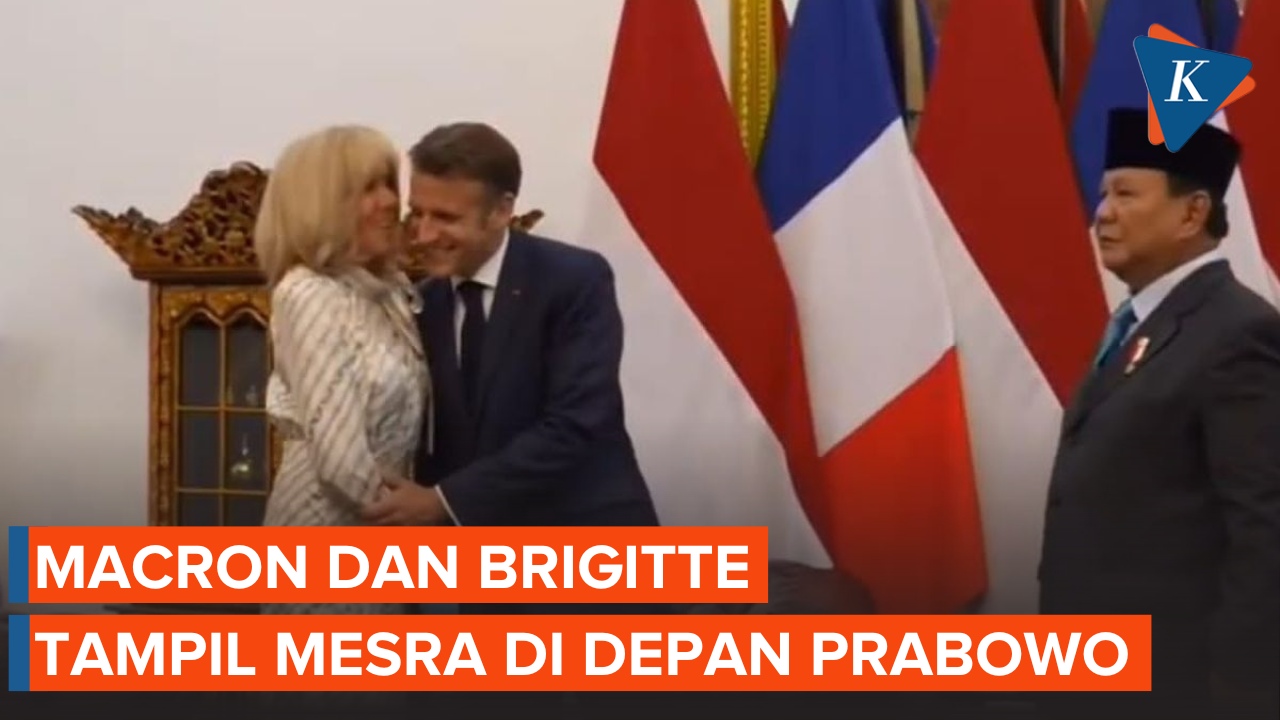 Usai Viral Video Ditoyor Istri, Macron dan Brigitte Cipika-cipiki di Depan Prabowo