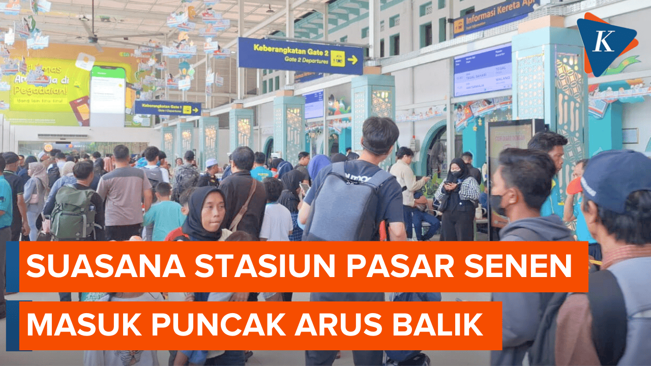 Puncak Arus Balik Hari Ini, Begini Kondisi Stasiun Pasar Senen